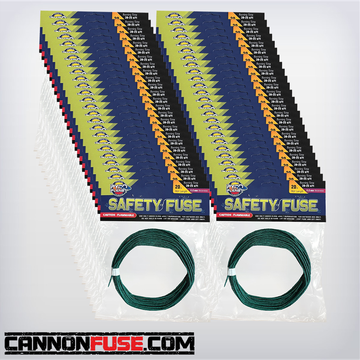 CannonFuse.com > Wholesale > Case of 2.2MM (20-25 sec/ft) Safety Fuse