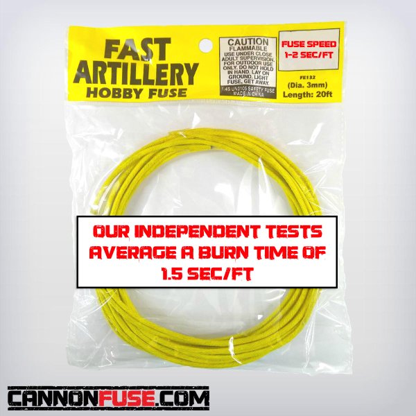 CannonFuse.com > Cannon Fuse > Fast Artillery Fuse (1-2 sec/ft)